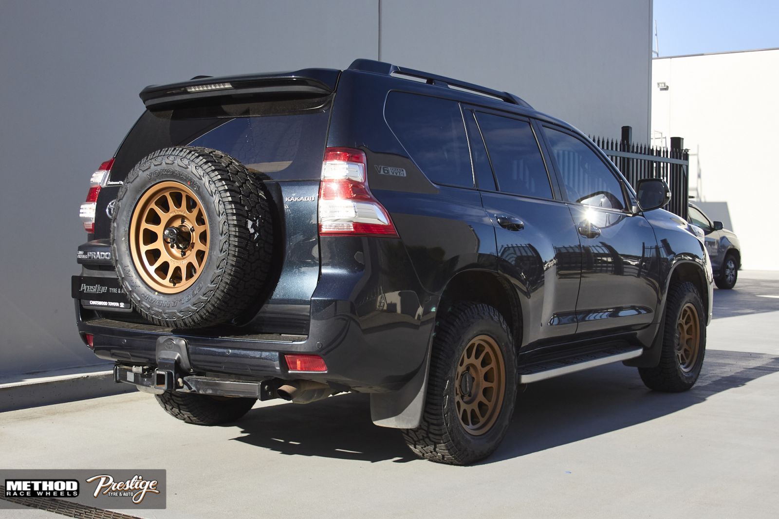 Toyota Toyota Prado fitted with 17x8.5 0 Method MR703